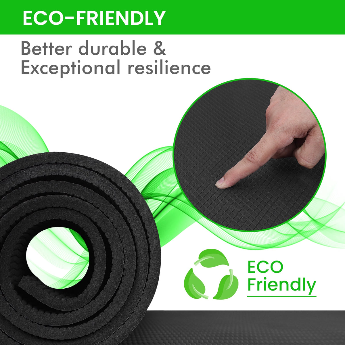 Spike EVA Yoga Mat With Carry Starp - Spikefitness